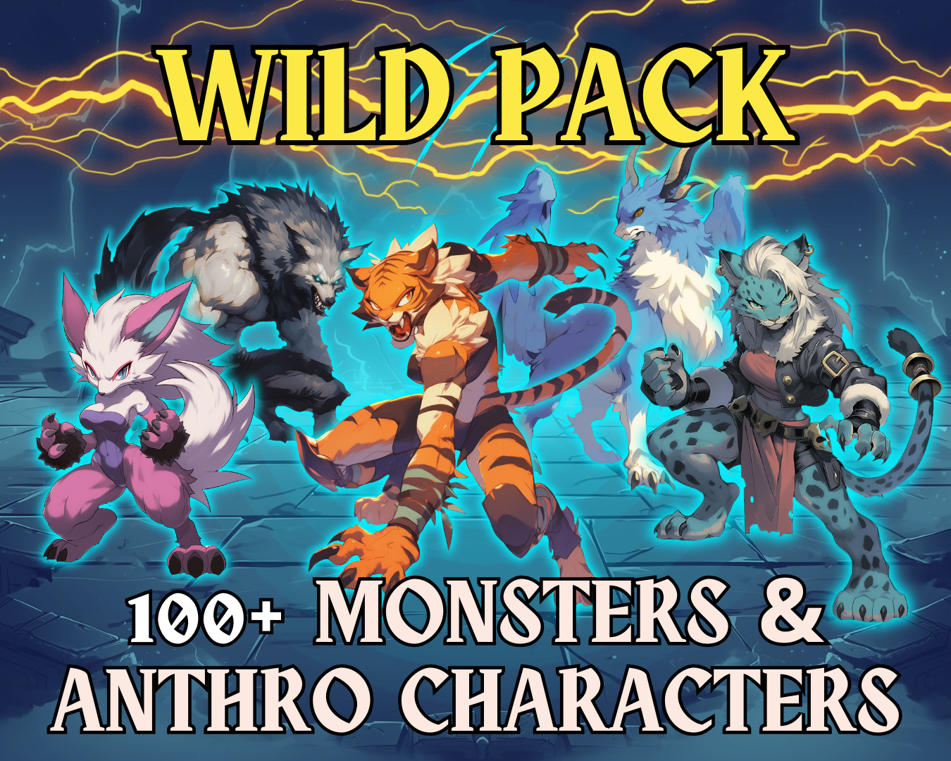 Wild Pack - 100+ Monsters and Anthro Characters by BattleInkMaps