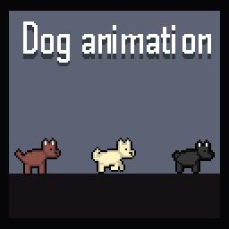 Dog animations 4 different colors by Spectrecz