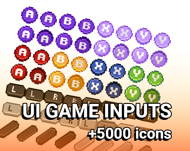 UI Game Inputs Assets Pack - 16x16 Pixel Art by Martin Asteasuain