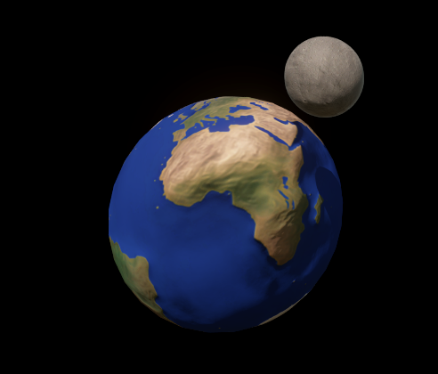 Earth and Moon 3D Model Unity URP Free by reptilianalien