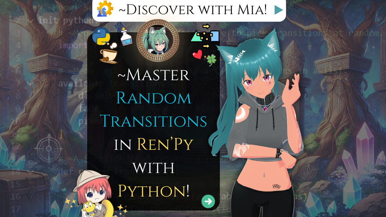 Devlog Master Random Transitions In Renpy With Python By Discover With Mia