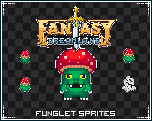 Funglet Enemy Sprite 4 Directions [Fantasy Dreamland] by ELV Games