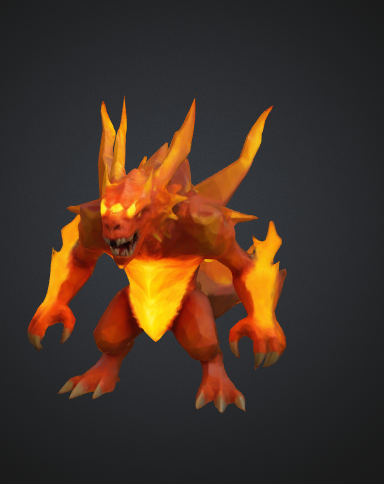 low poly fire monster by Calpro63