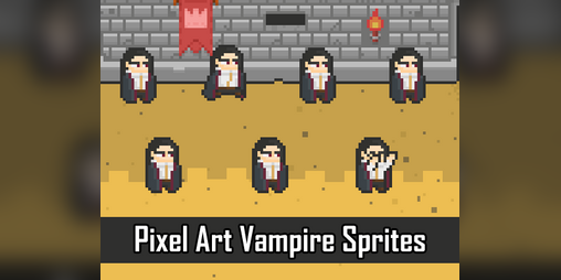 2D Pixel Art Vampire Sprites by Elthen's Pixel Art Shop