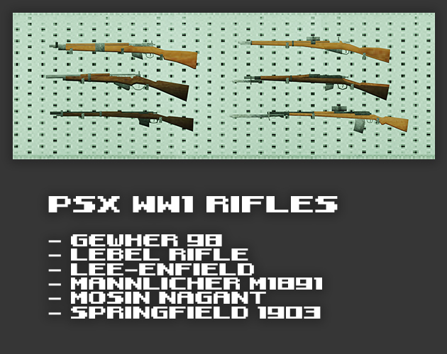 PSX - WW1 Rifle Pack by SchiffnerStudio