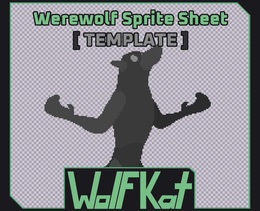Sprite Sheet: Werewolf Template by WolfKat