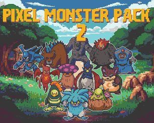 Retro Pixel Monster Asset Pack 2 by hsmtug