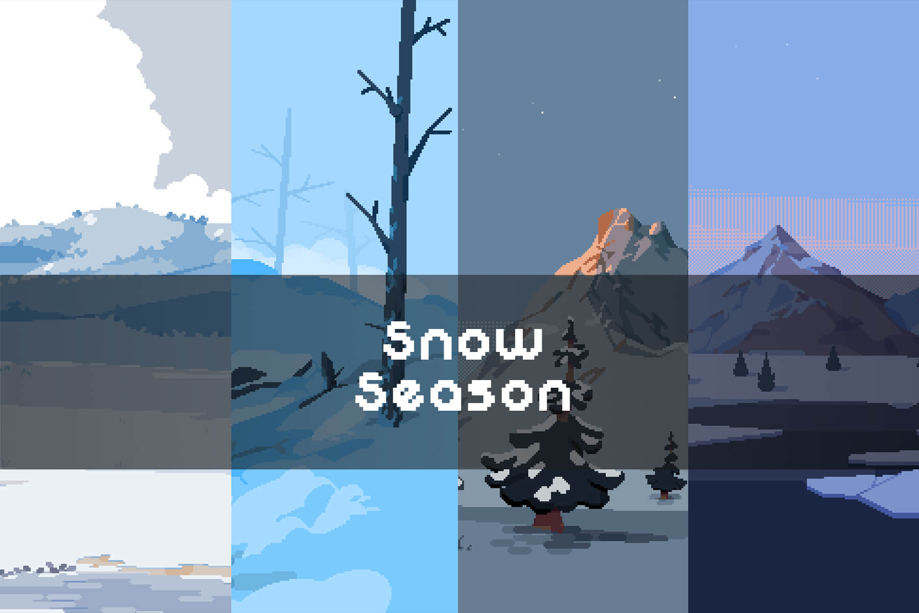 Free Winter Pixel Backgrounds by Free Game Assets (GUI, Sprite, Tilesets)