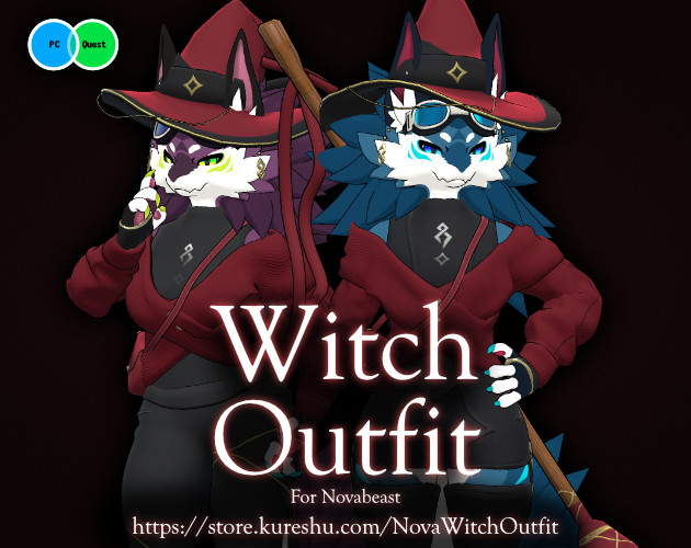 Novabeast Halloween Witch Sweater Outfit (VRChat PC and Quest ...