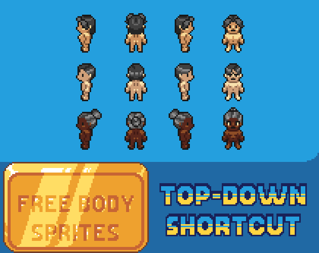 More Added! - Top-Down Shortcut: Characters (Free Body Sprites) by Shad.din