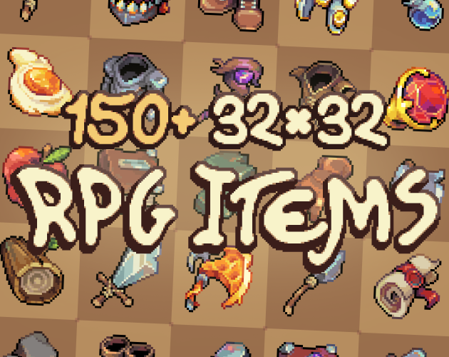 150+ 32x32 Classic RPG Items by RunninBlood
