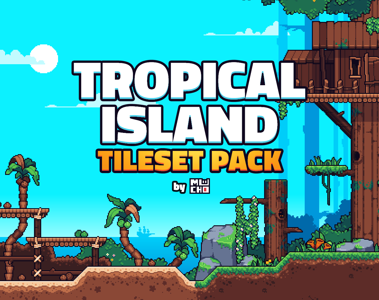 Tropical Island Tileset Pack by Mucho Pixels
