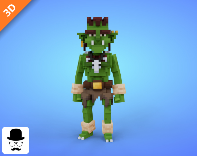 Devlog - Goblin 1 Voxel Character - 3D Lowpoly Fantasy Creature by MrMGames