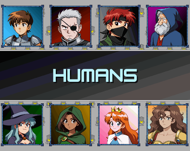 Retro Anime Fantasy Portrait MEGA Pack: 64 Character Portraits by ...