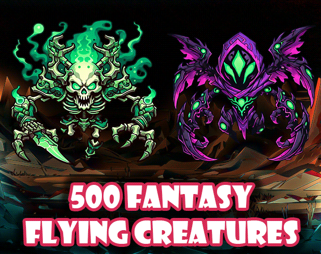500 Fantasy Flying Creatures by Lenkz
