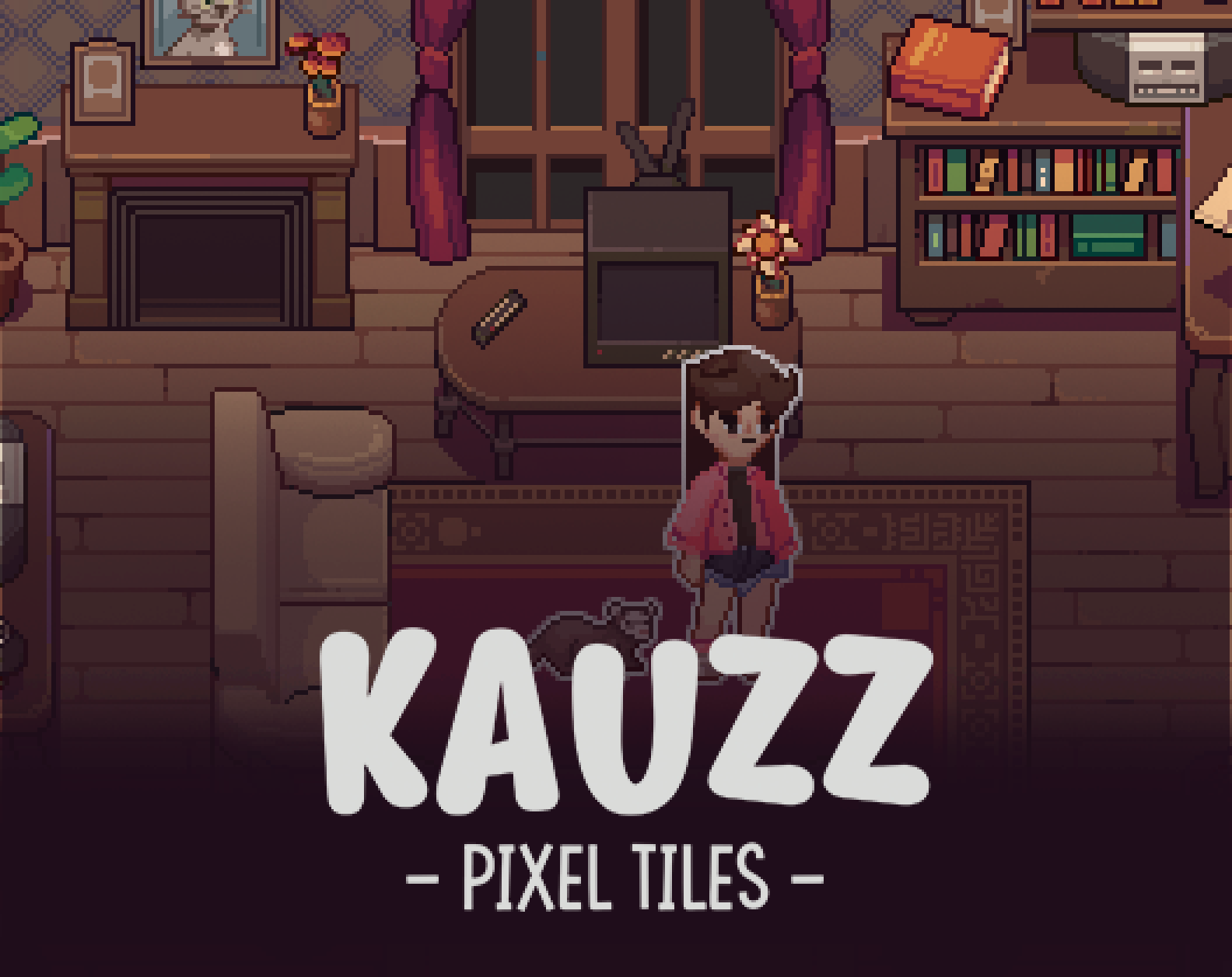 Kauzz Pixel Tiles - Cozy Living Room Asset Pack by Kauzz