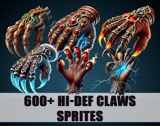 Hi-Def Claws 600+ Sprites Pack 1 by FortressSide