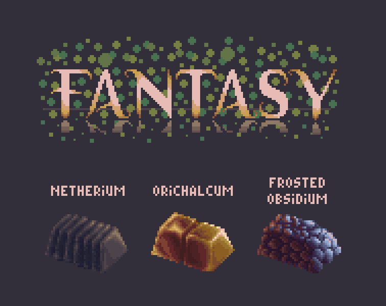 Ingots: 24 fantasy metals by xflomasterx