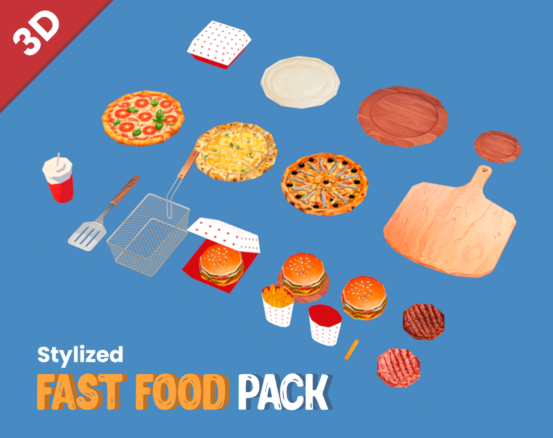 Stylized Fast Food Pack by Luciano Mollo