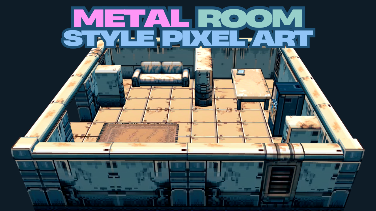 Metal Room | Amazing 3D Pixel art by Pixel Light Ar