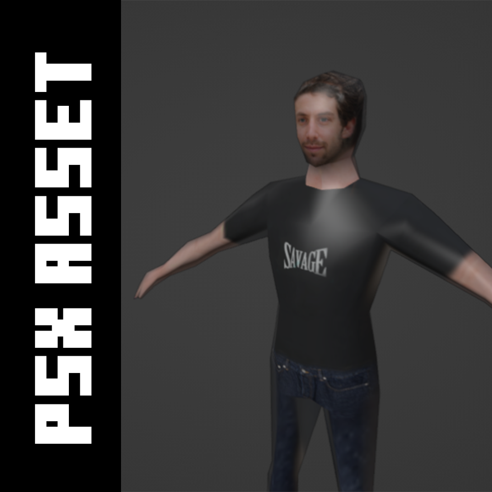 PSX Low poly character model by AboElmdameed