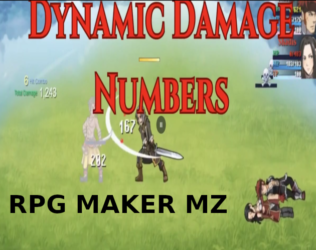 DynamicDamageNumbers - Plugin For RPG MAKER MZ by Paradajz