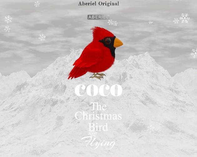 Coco The Christmas Bird Flying by Aberiel Studio