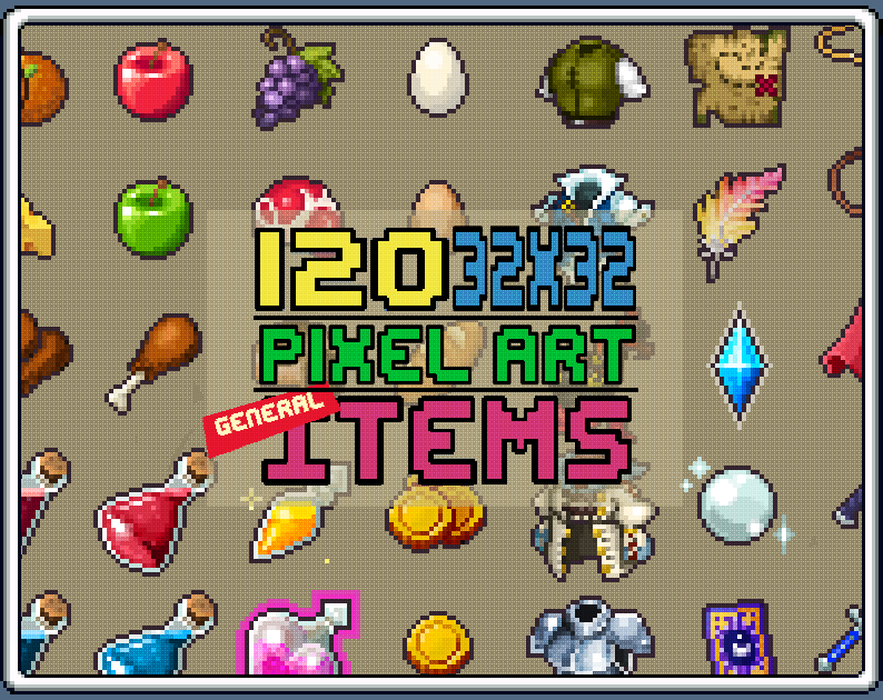 Asset Pack release! - 120 32x32 Pixel Art Base Icons by Albhedo’s Workshop