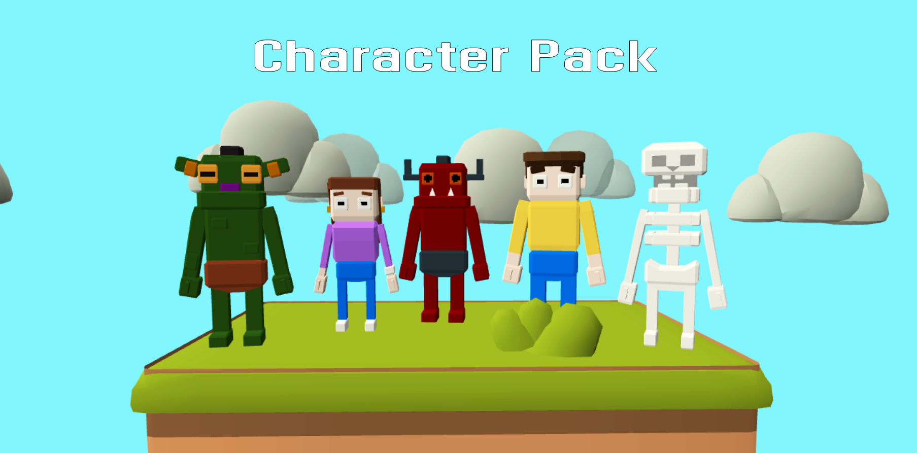 Low Poly 3D Platformer Character Pack by Derano