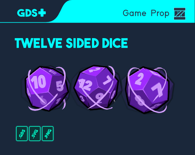 Twelve sided dice by Robert Brooks - gamedeveloperstudio.com