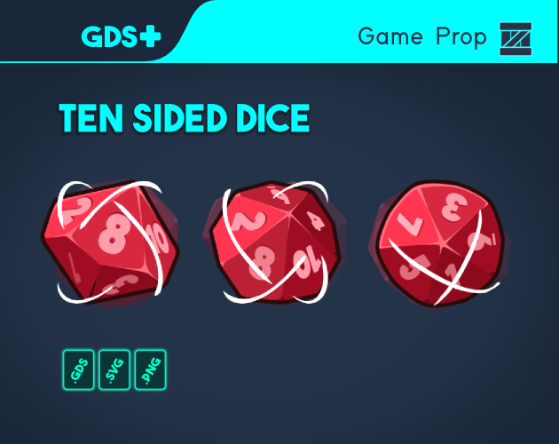 Animated ten sided dice by Robert Brooks - gamedeveloperstudio.com