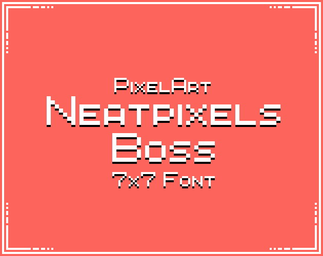 Neatpixels Boss [Pixelart 7x7 Font] by ELV Games