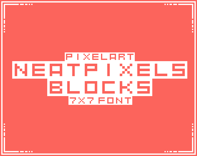 Neatpixels Blocks [Pixelart 7x7 Font] by ELV Games