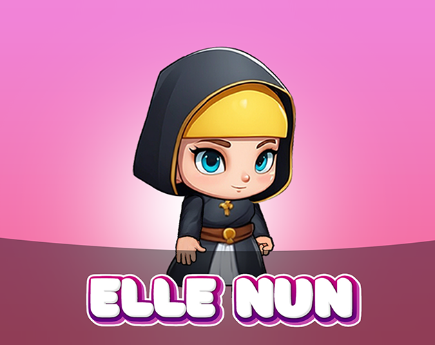 Elle Nun - 2D Animated Character (Spriter) by Gamelauncher Shop