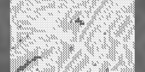 8x8 1-bit World Map Tile Set RPG by bigindie