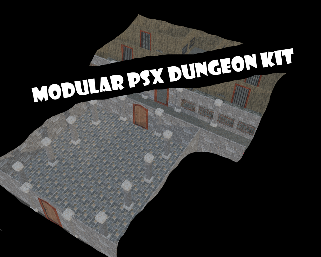 Ultimate PSX style modular dungeon kit by jamzuz
