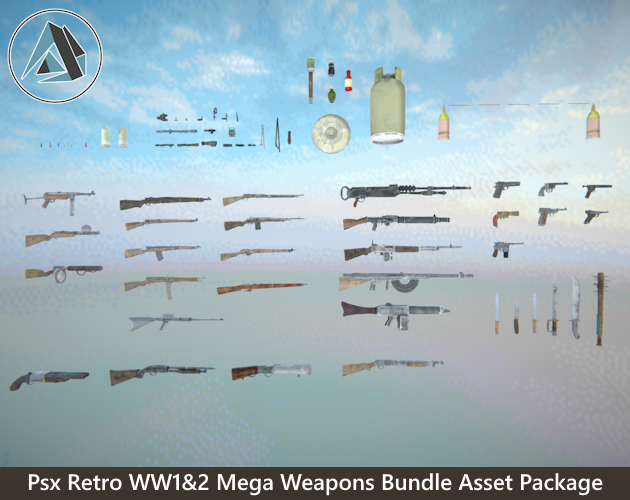 PSX Retro WW1&2 Mega Weapons Bundles Asset Packages {Paid 3D Asset ...
