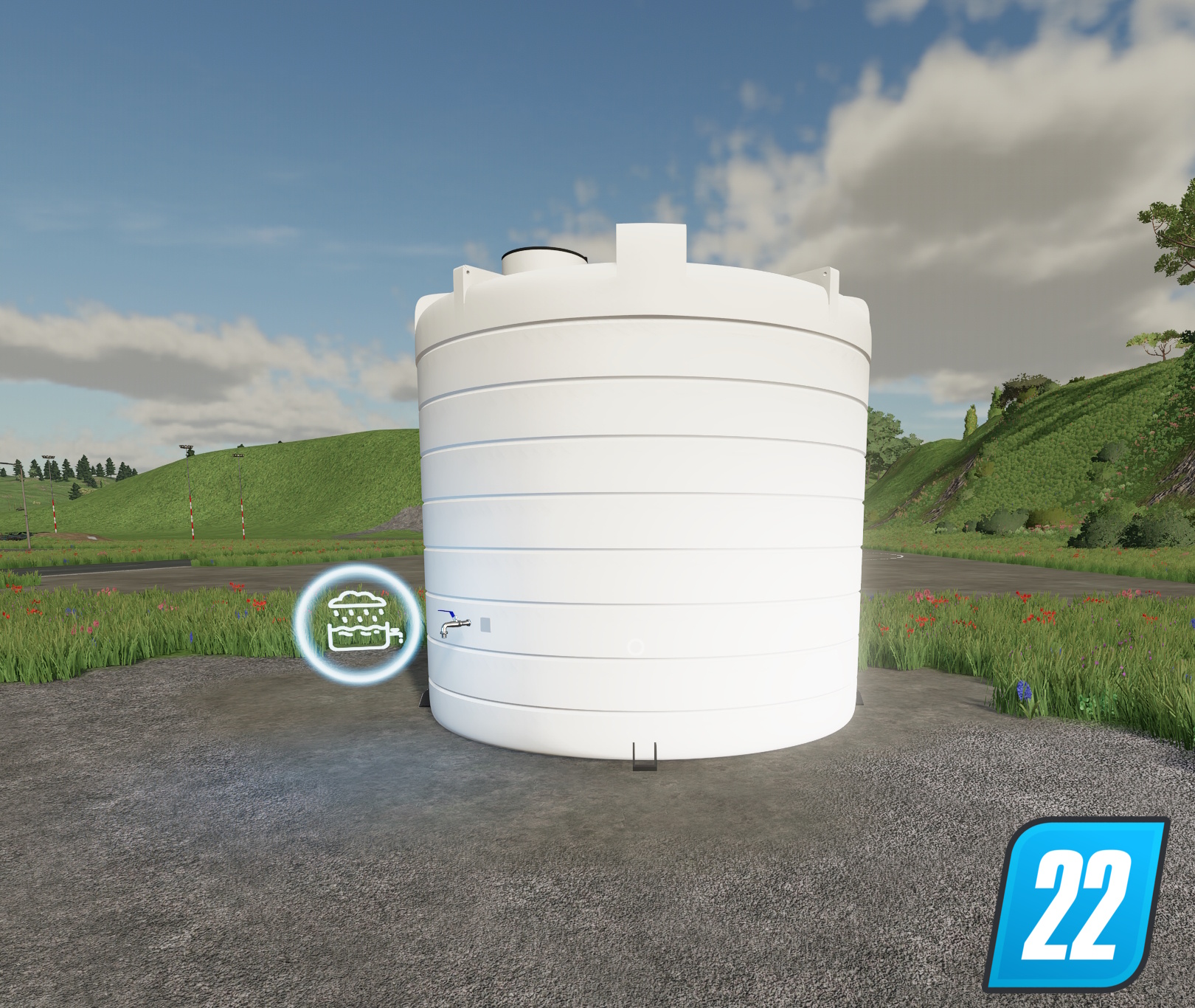 Rain Water Tank (FS22) by Derwen Modding