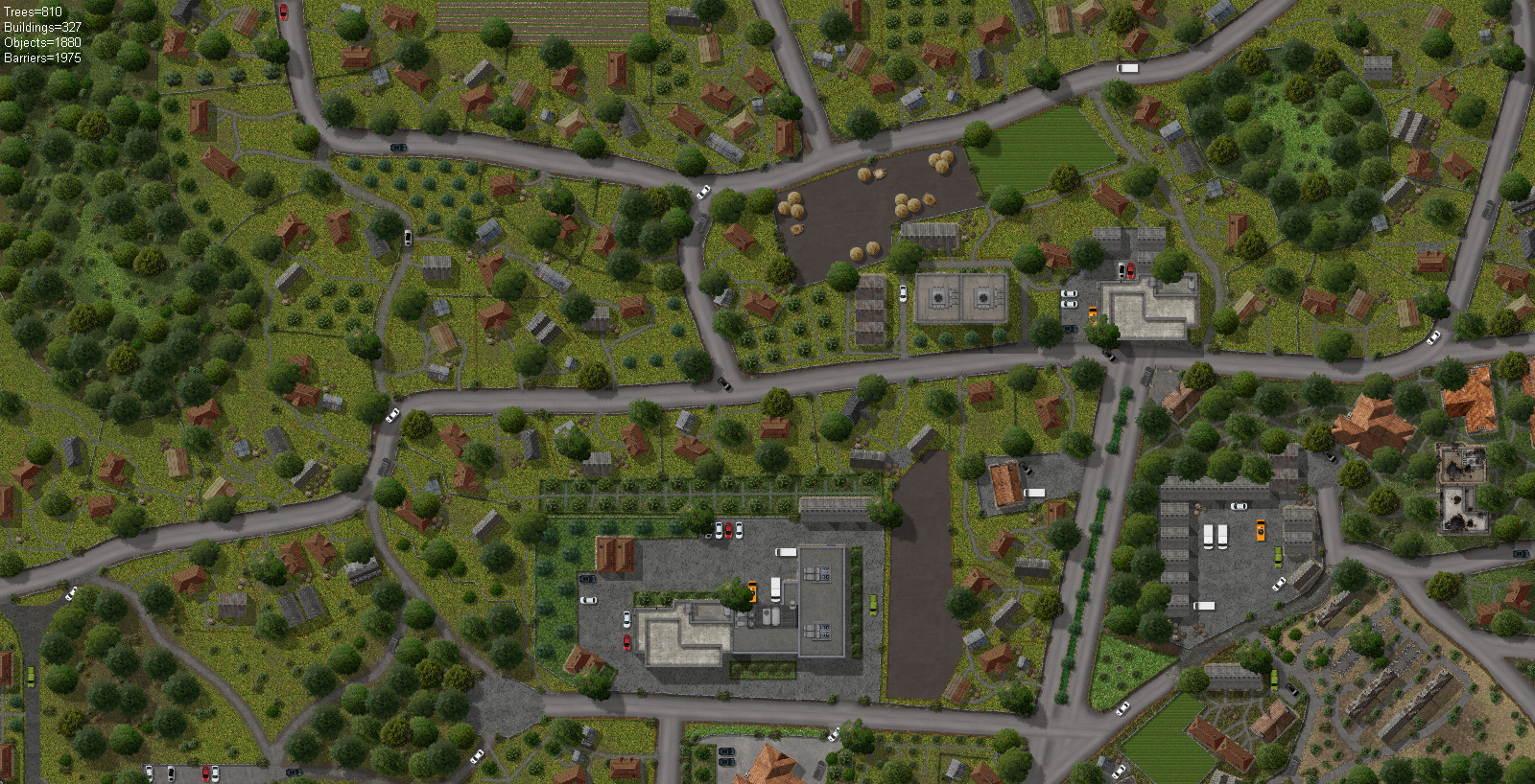 Карта " Село возле речки " Map "Village near the river" by •°MAP-NYB©