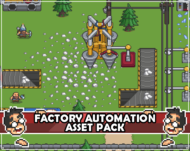 2D Pixel Art Factory Automation Asset Pack by Elthen's Pixel Art Shop