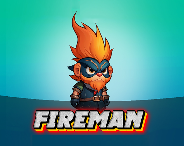 Fireman -2D Animated Character (Spriter) by Gamelauncher Shop