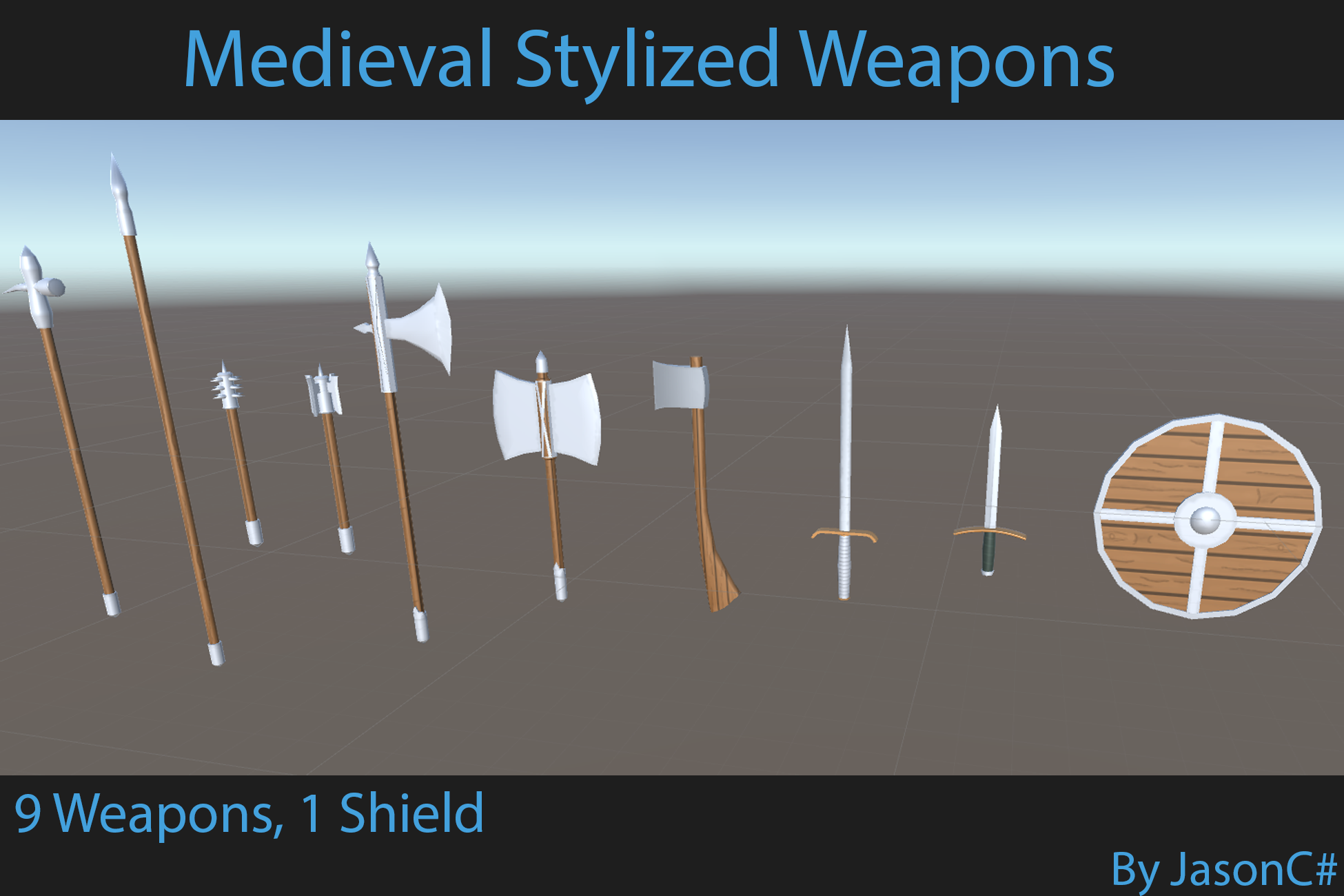 3D Stylized Medieval Weapons Assets for Games by Knighted Dragon Digital