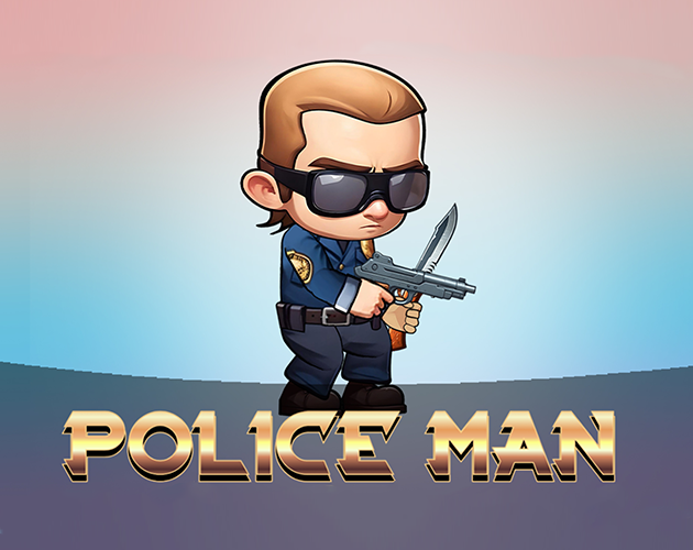Police Man - 2D Animated Character (Spriter) by Gamelauncher Shop