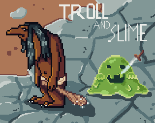 Free 2D Pixel Art Troll and Slime Sprite by Elysian Game Studio