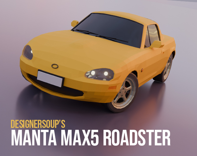 v1.1 released - Low poly Manta Max 5 Roadster by designersoup