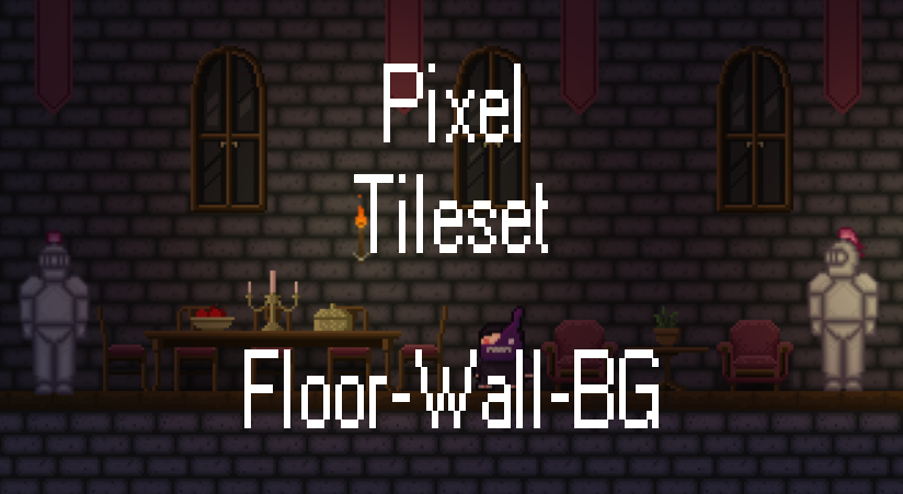 Pixel Tileset- Castle- 32x32 tile size by KAdala