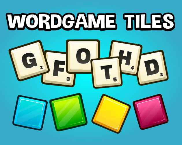 Word game tiles by Robert Brooks - gamedeveloperstudio.com