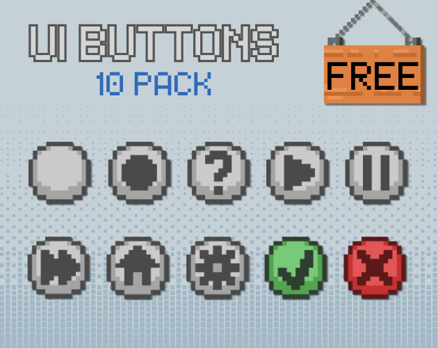 UI Buttons 10 Pack by Ace Studios
