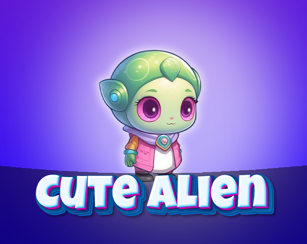 Cute Alien - 2D Animated Character (Spriter) by Gamelauncher Shop