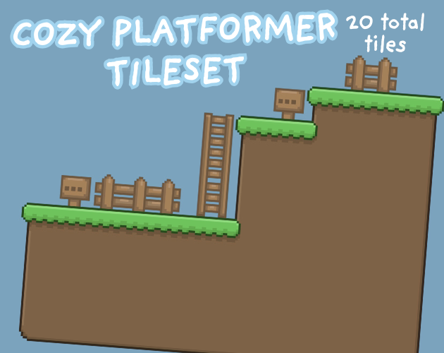Cozy Platformer Tileset - 20 Tiles by Ace Studios